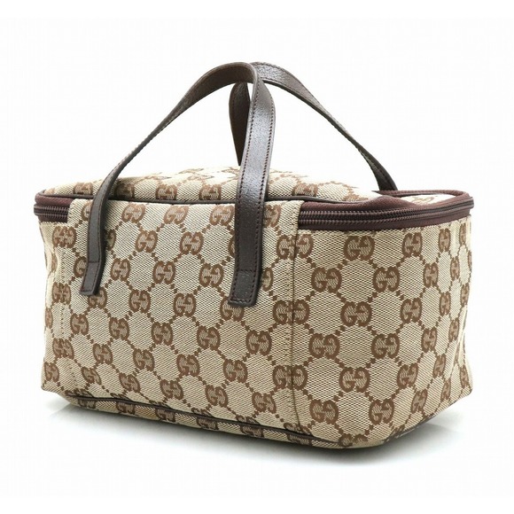 Gucci | Bags | Gucci Tan Gg Bag Khaki Vanity Brown | Poshmark